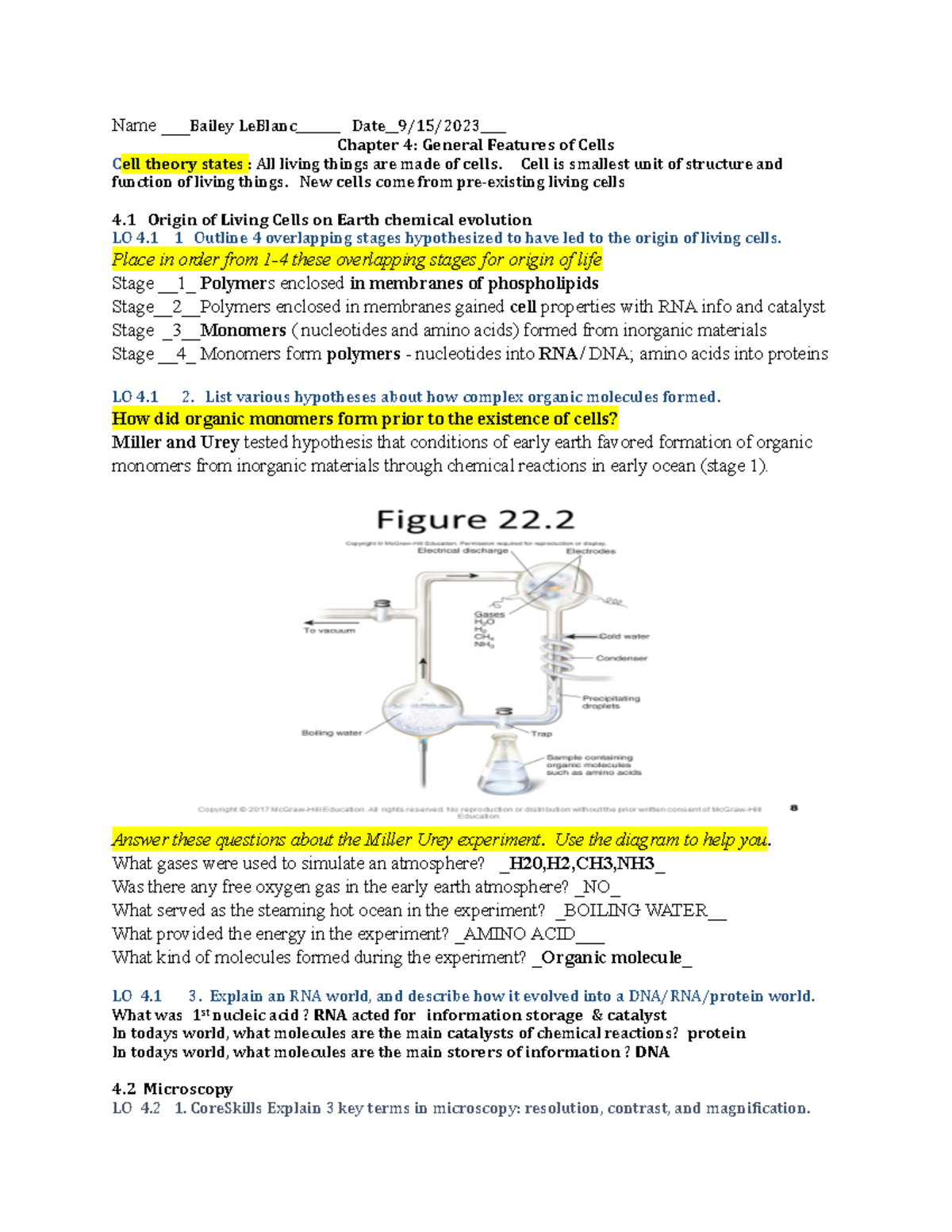 Guide 4 New revised fall 2021 Brooker 5th edition evolution of cell and ...