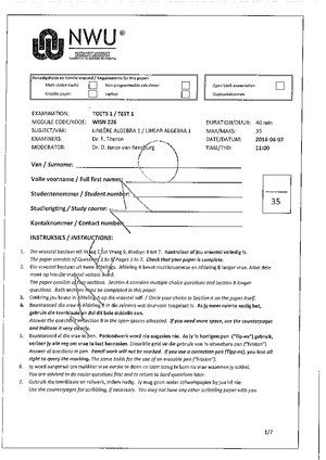 2016 Groot Toets 3 Memorandum - MTHS212 - Studocu