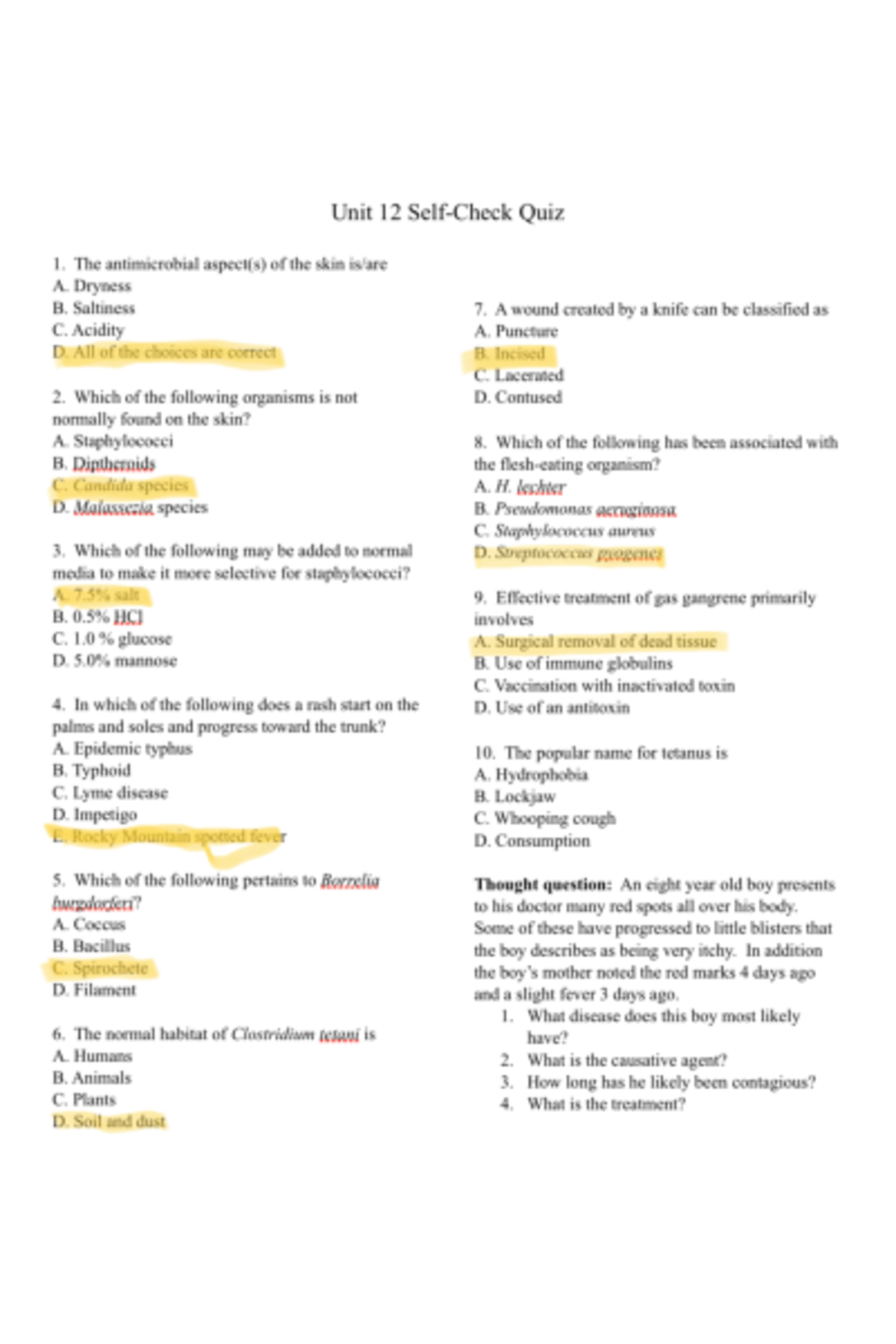 Photo - Unit 12 self check - BIO2215 - Studocu