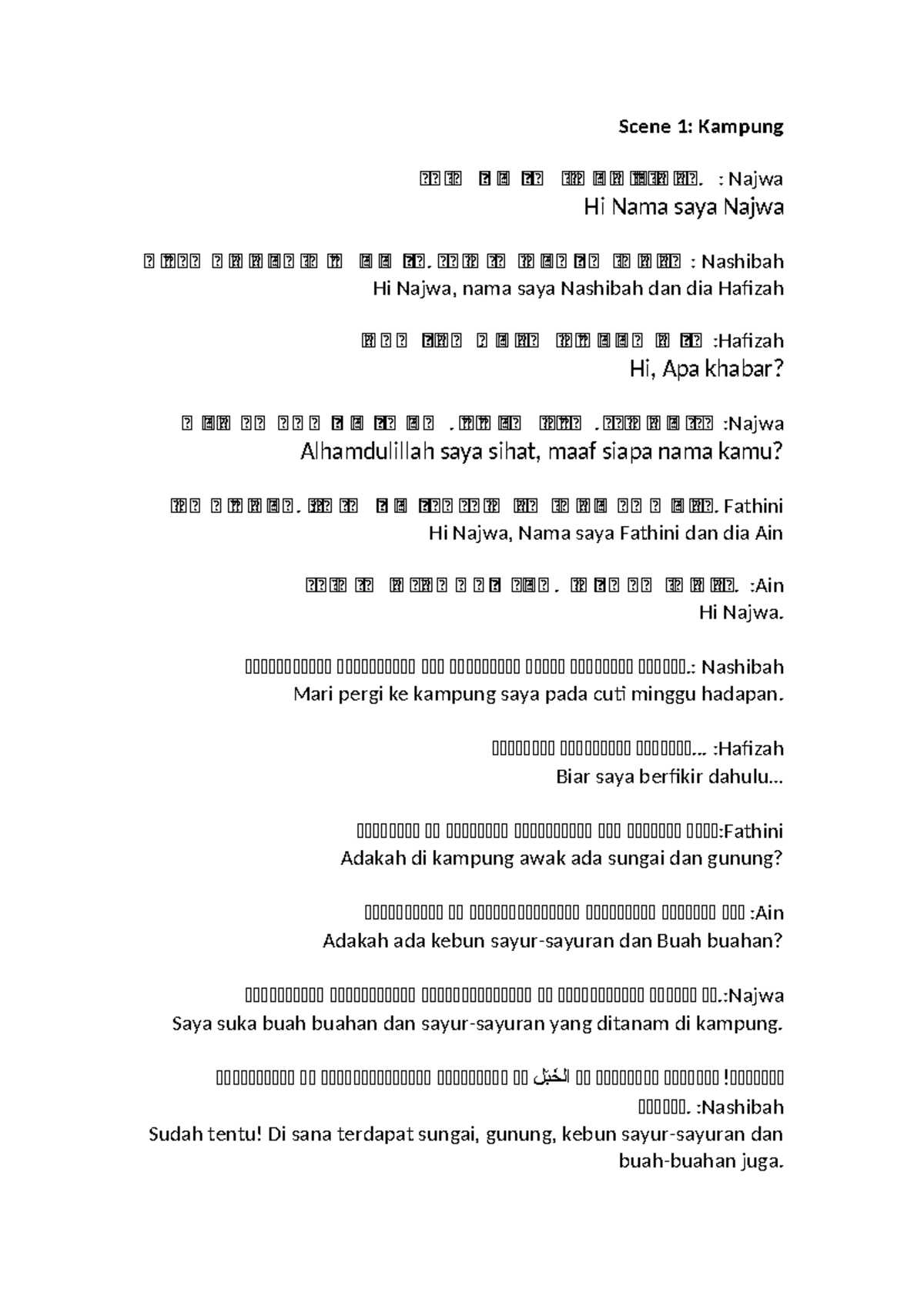 TAC451 Roleplay ARAB P2 - Scene 1: Kampung ...