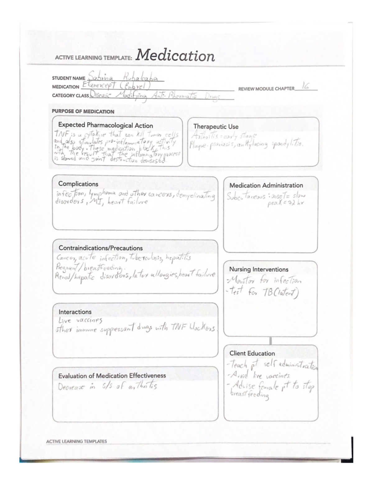 Active Learning Template - BMS 620 - Studocu