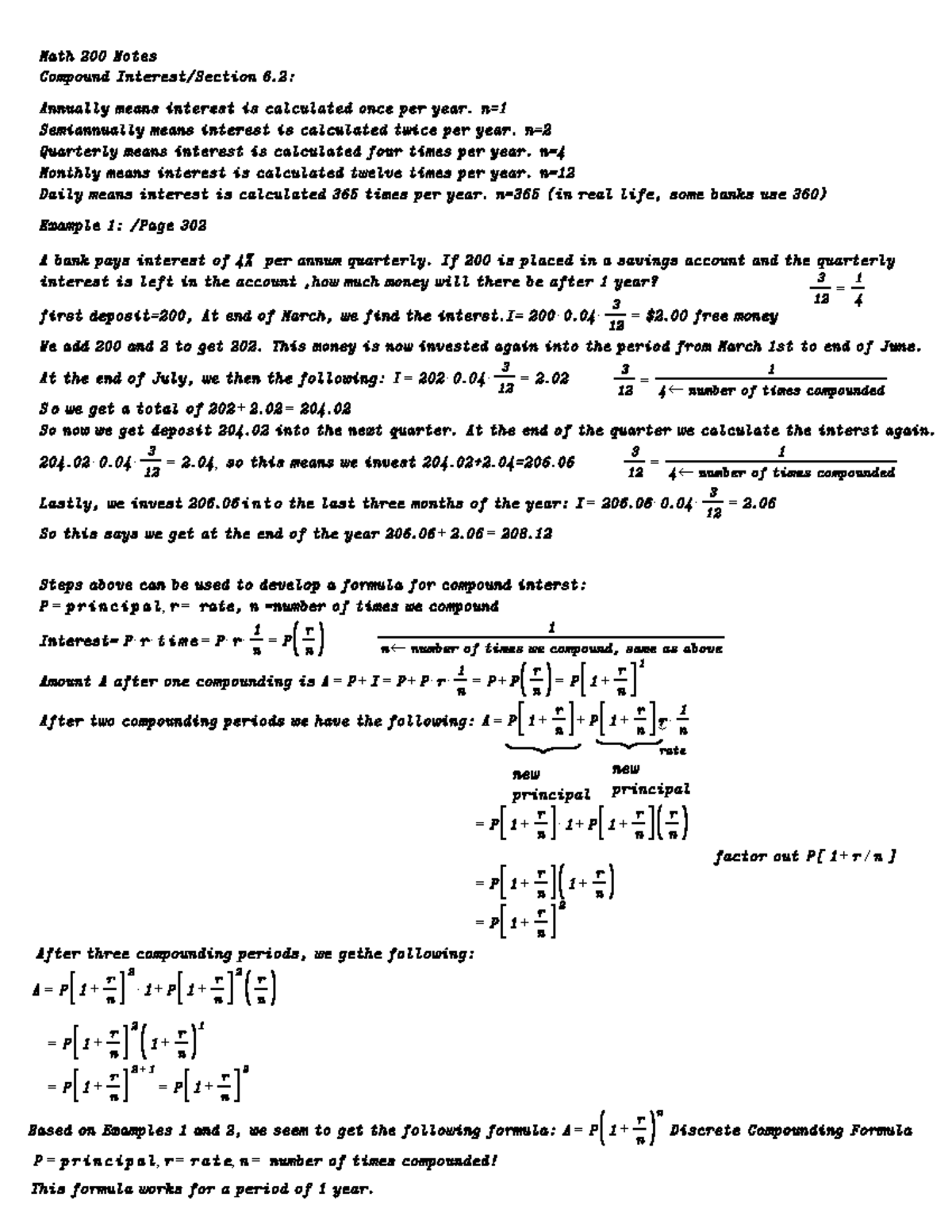 Math 200 notes 4 20 2022 - covers solving exponential equations /linear ...