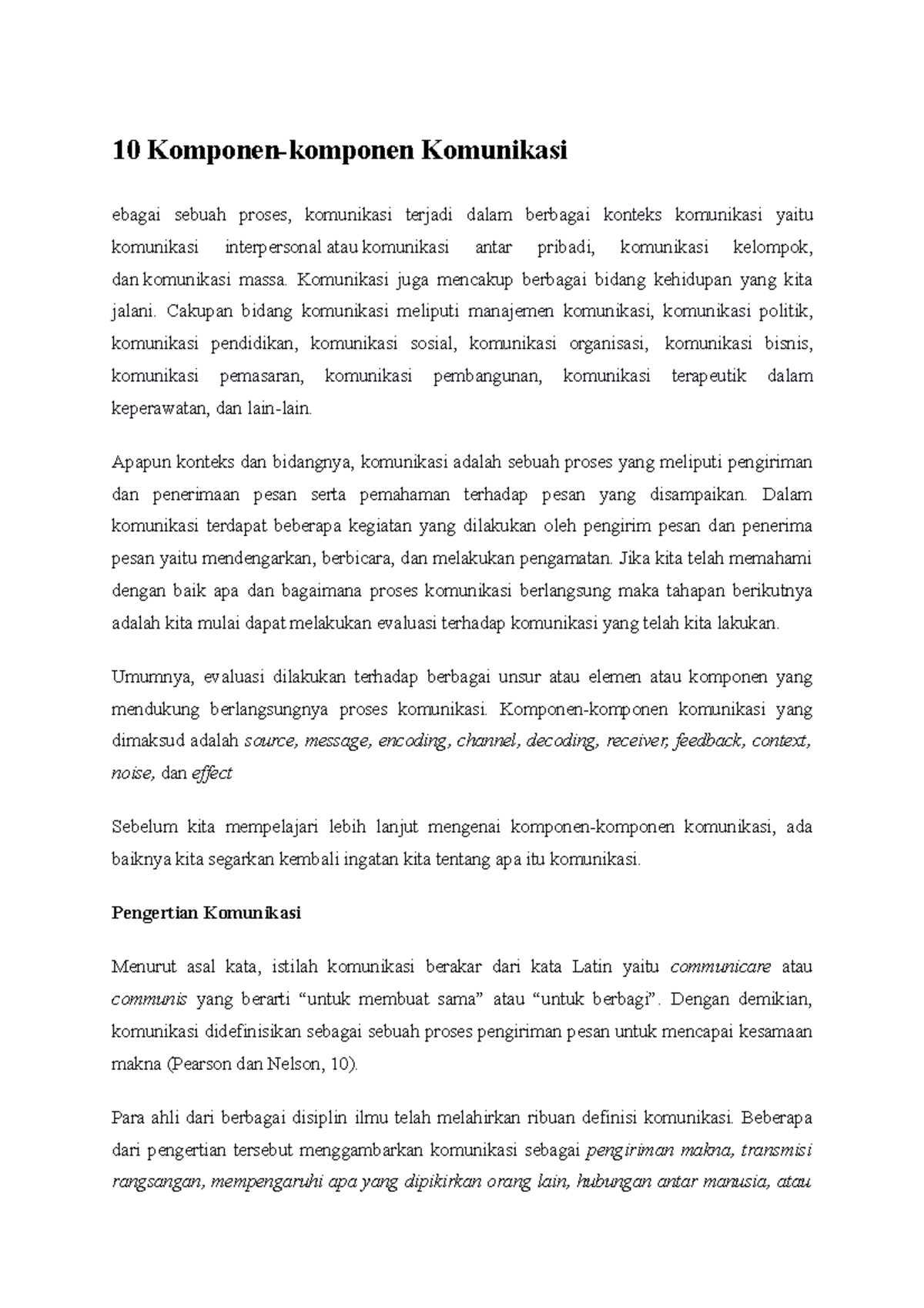 Komponen komunikasi - 10 Komponen-komponen Komunikasi ebagai sebuah ...