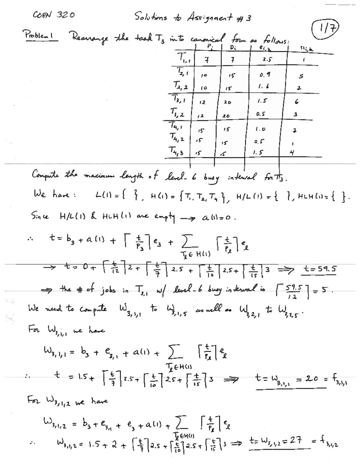 COEN320 Solu Set#3 Prob1 - COEN 320 - Studocu