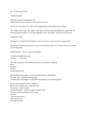 Applied Kine ch. 1 2 - Notes for test #1 - Ch. 1 Terminology ...