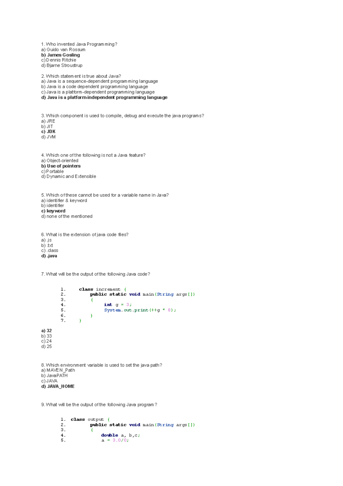 Java Quiz Câu Hỏi Trắc Nghiệm Môn Java Who Invented Java