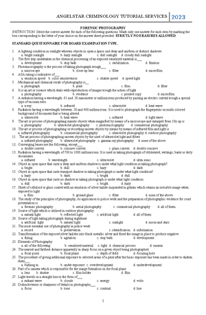 Intro to CJS Final Exam 2019 NA - Diagnostic Examination Intro to CJS ...