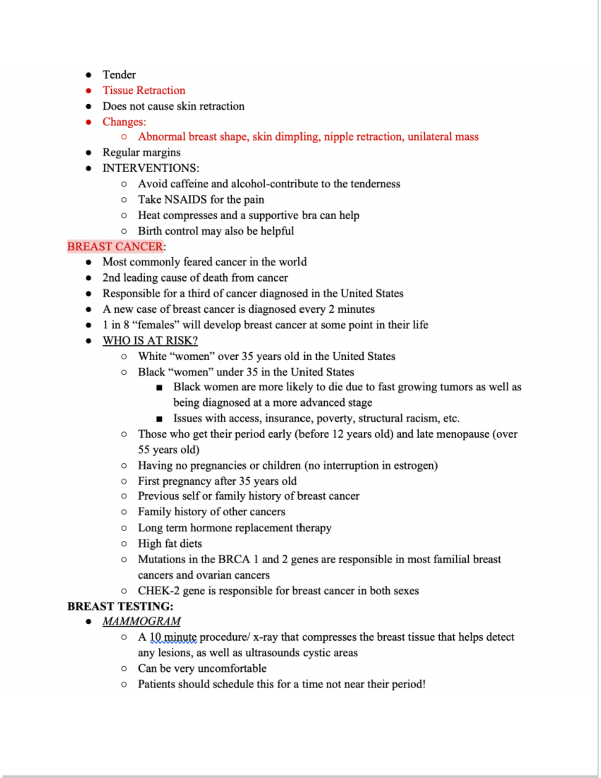 Reproductive system conditions notes page 2 - NURS 326 - Studocu