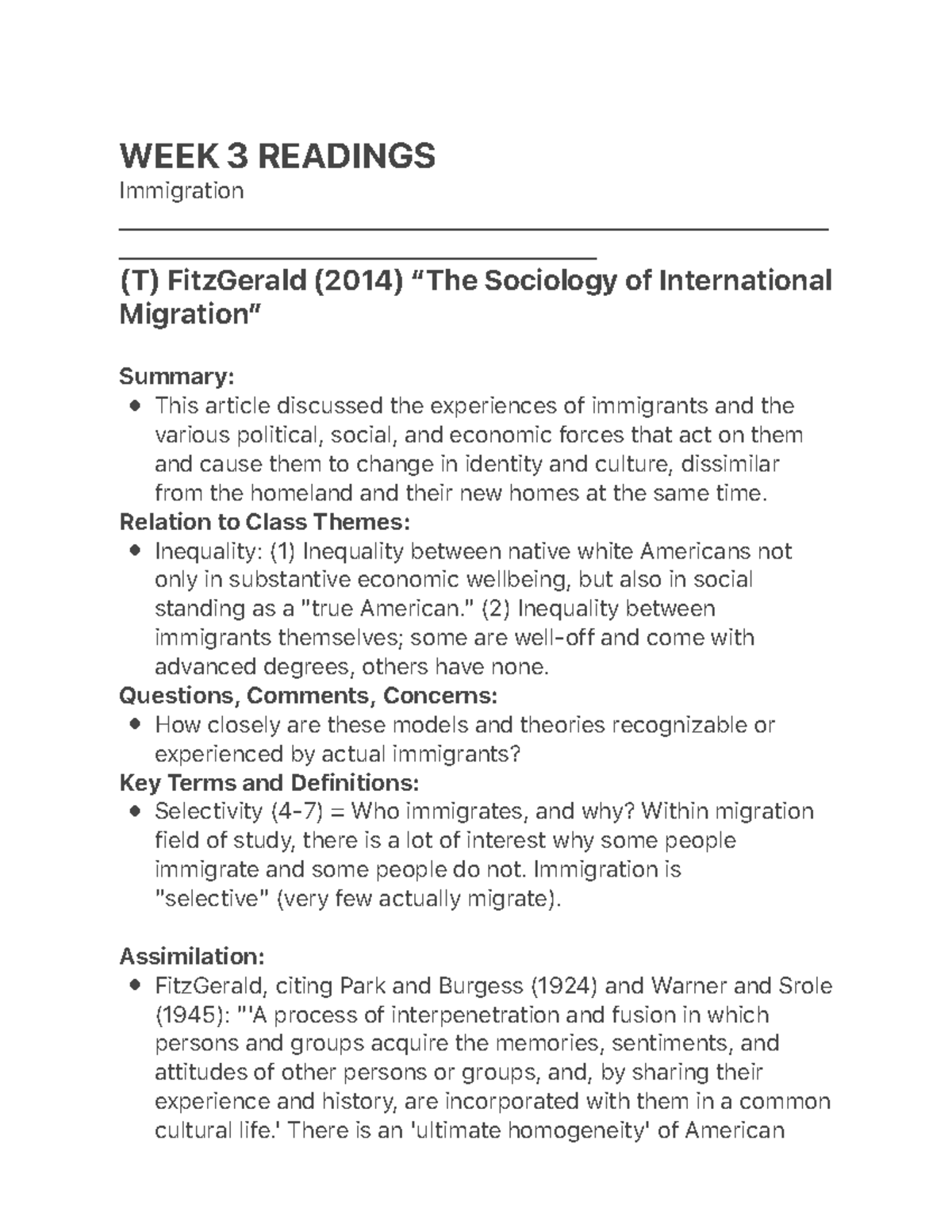 WEEK 3 Readings - Professor Arar Spring 2020 - WEEK 3 READINGS ...