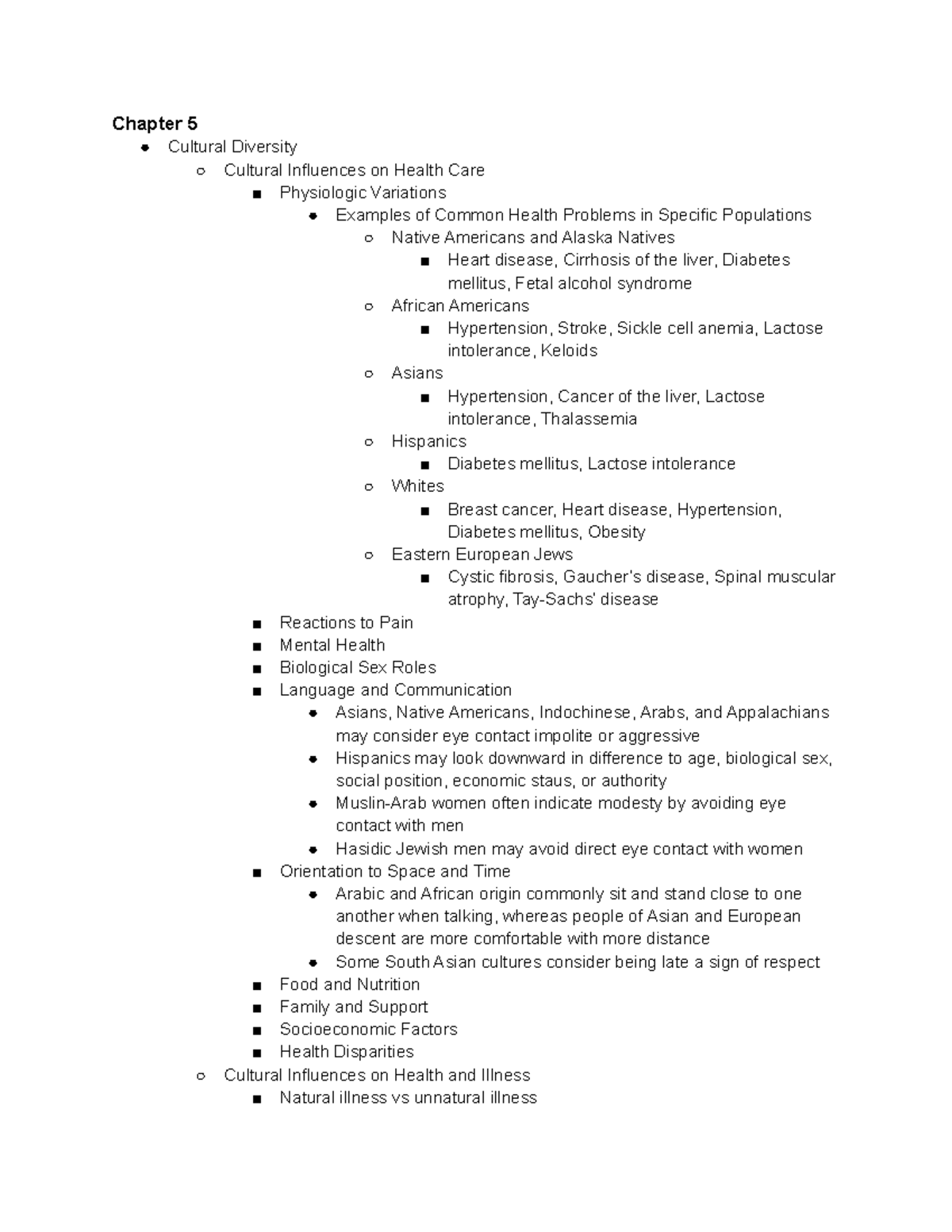 Unit 3 - Culture and Spirituality - Chapter 5 Cultural Diversity ...