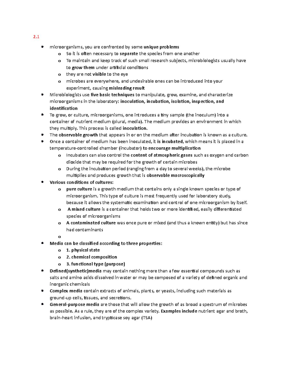 Ch2 summary notes - 2. microorganisms, you are confronted by some ...