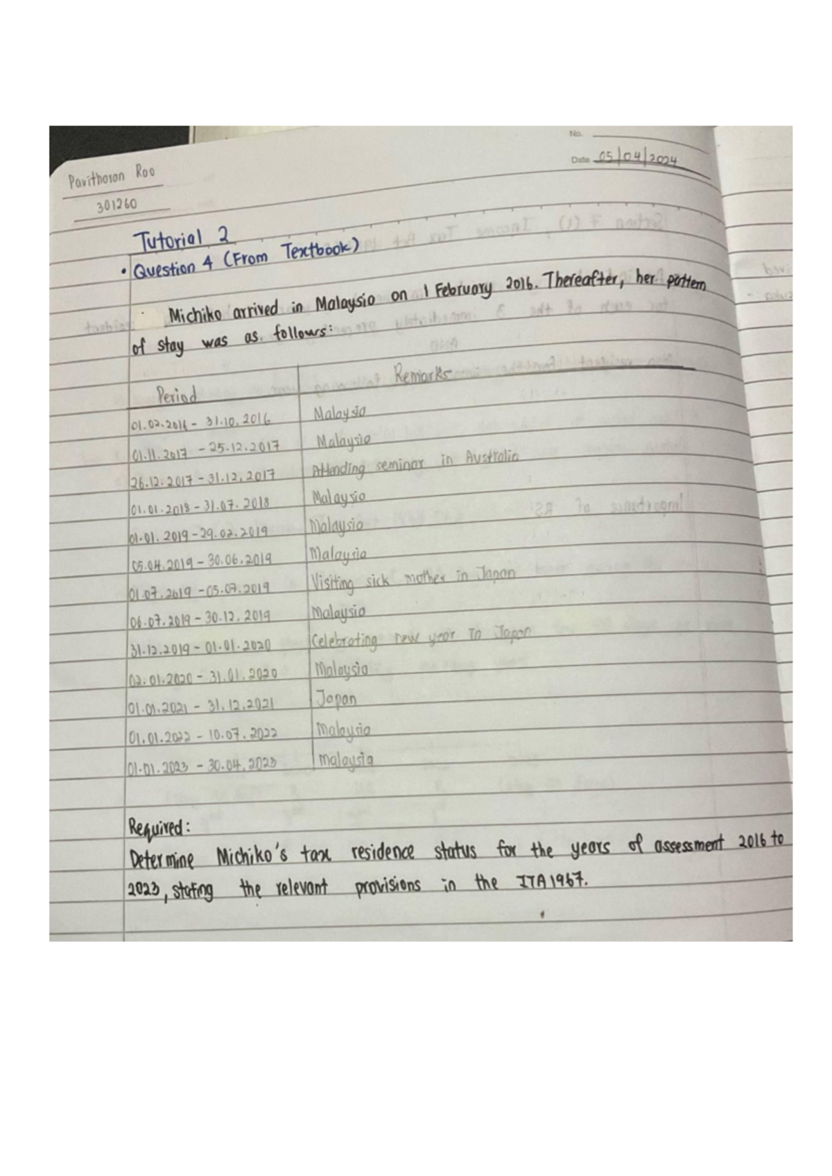 Tutorial 2 (Principle Of Taxation) PDF - PRINCIPLES OF TAXATION - Studocu