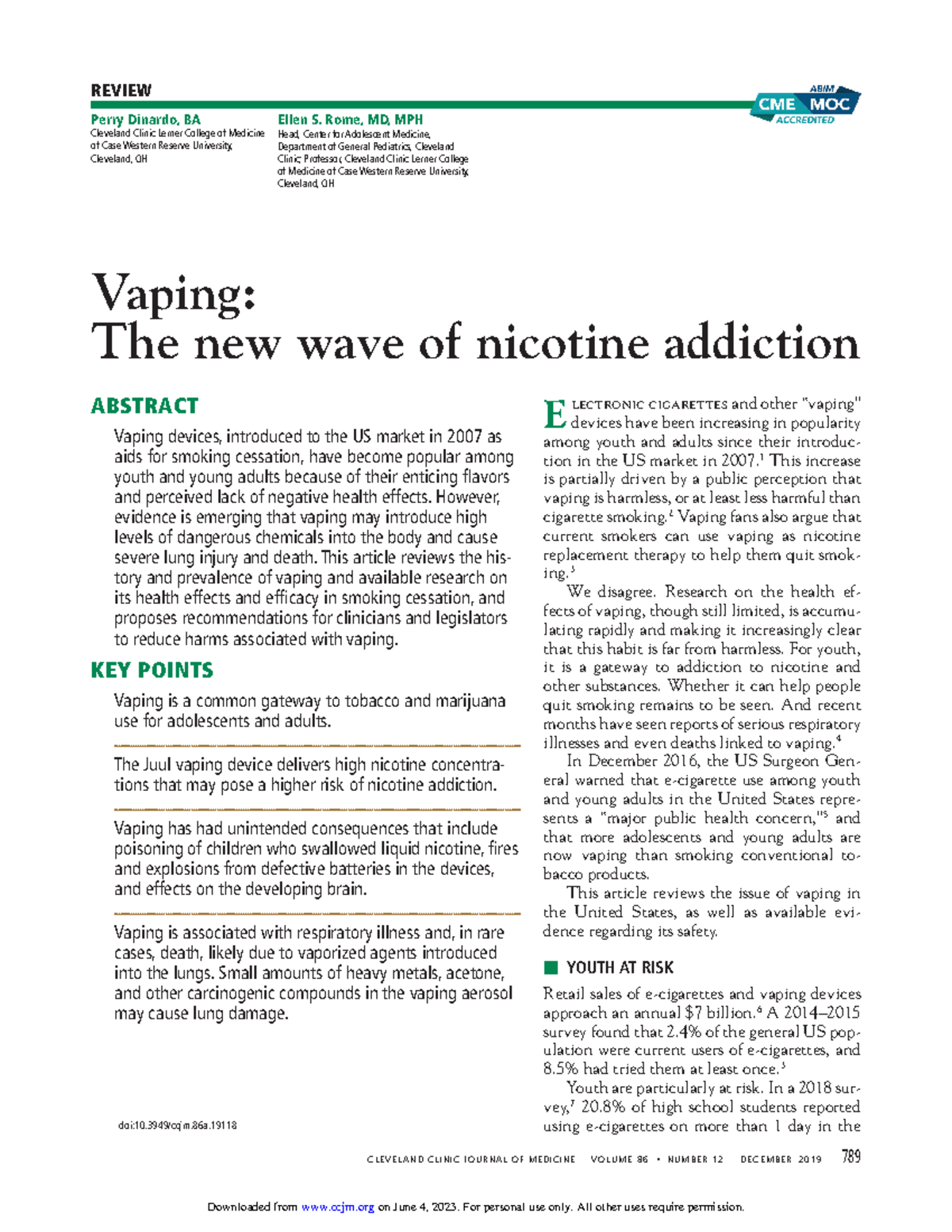 Vaping The new wave of nicotine addiction - PSYC 255 - Concordia - Studocu