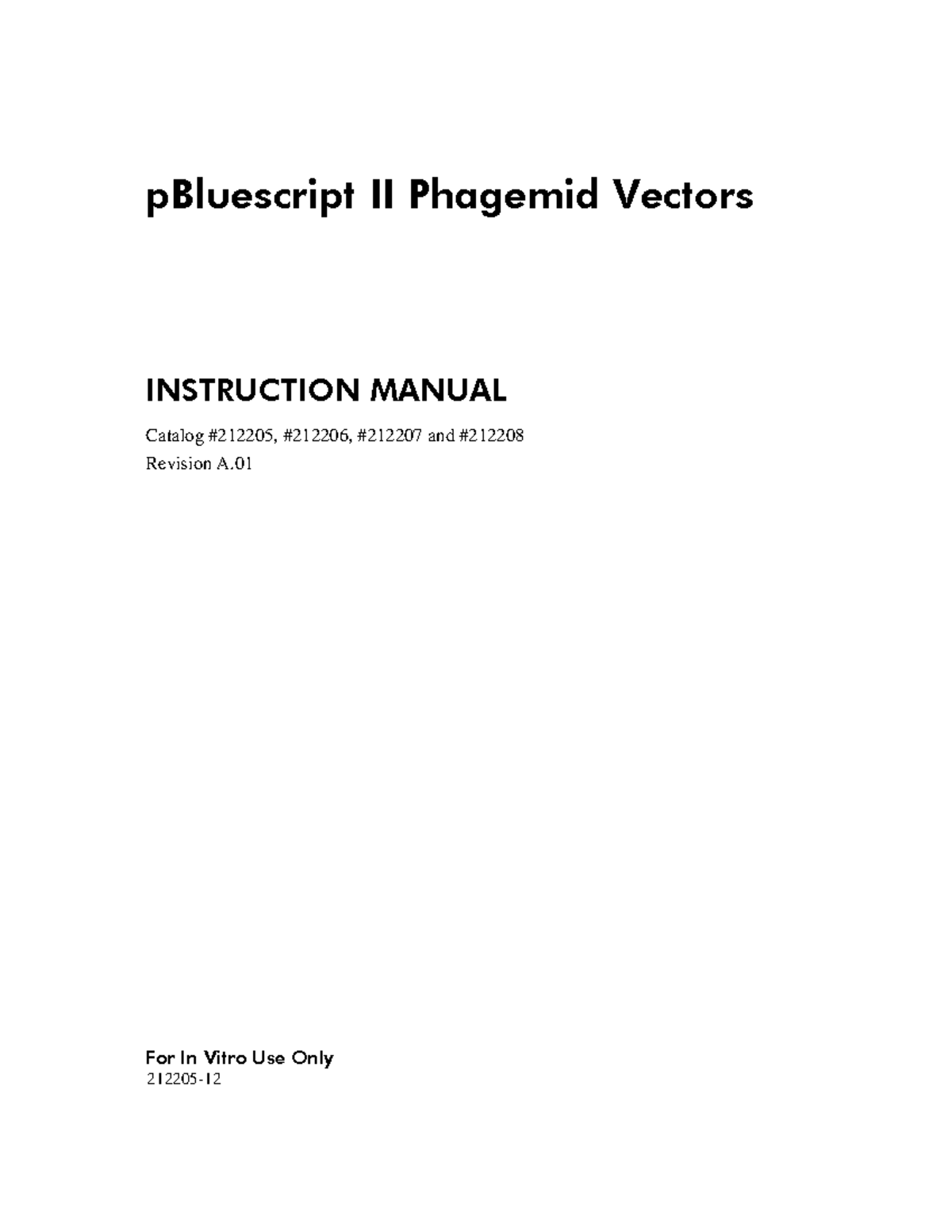 sle321 practice notes can be helpful - pBluescript II Phagemid Vectors ...