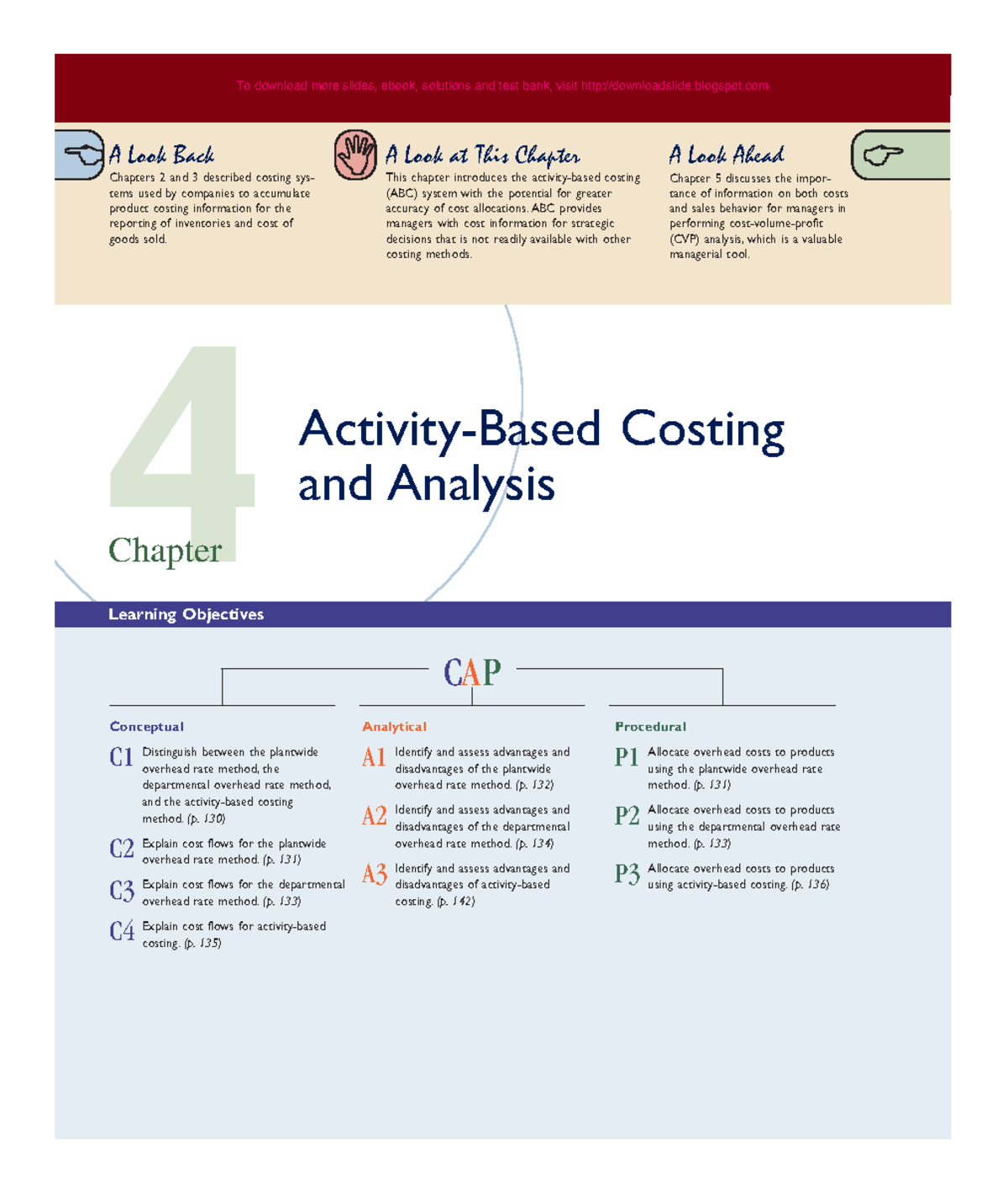 Chapter 4 - Activity-Based Costing and Analysis - Activity-Based Costing and Analysis A Look ...