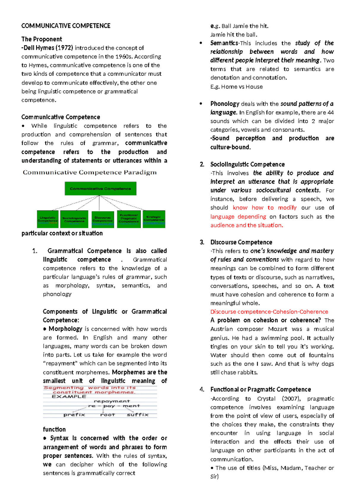 Communicative Competence - COMMUNICATIVE COMPETENCE The Proponent -Dell ...