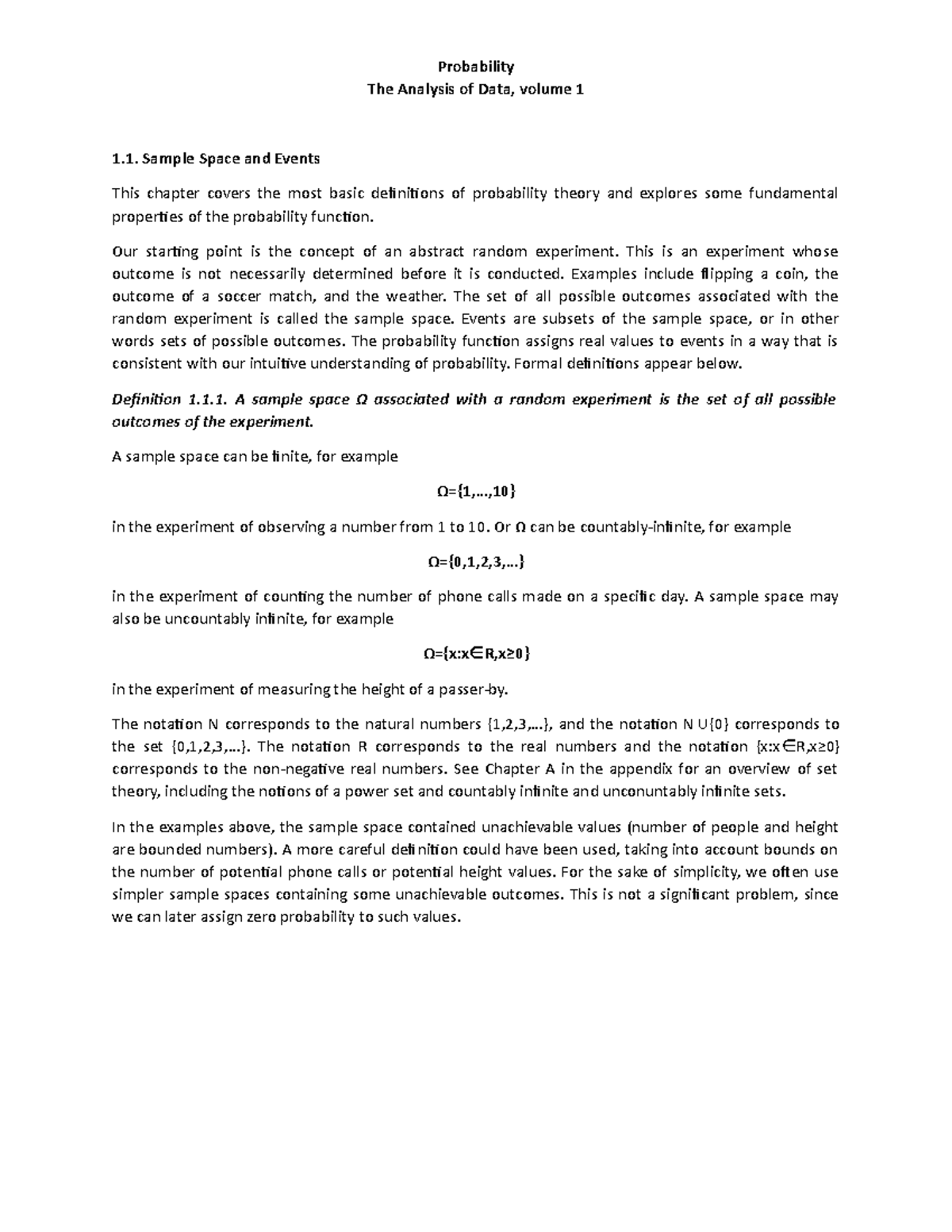 Probability (The Analysis of Data) Notes - Probability The Analysis of ...