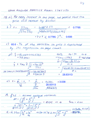 Hypothesis Tests - STAT 1150 - Studocu