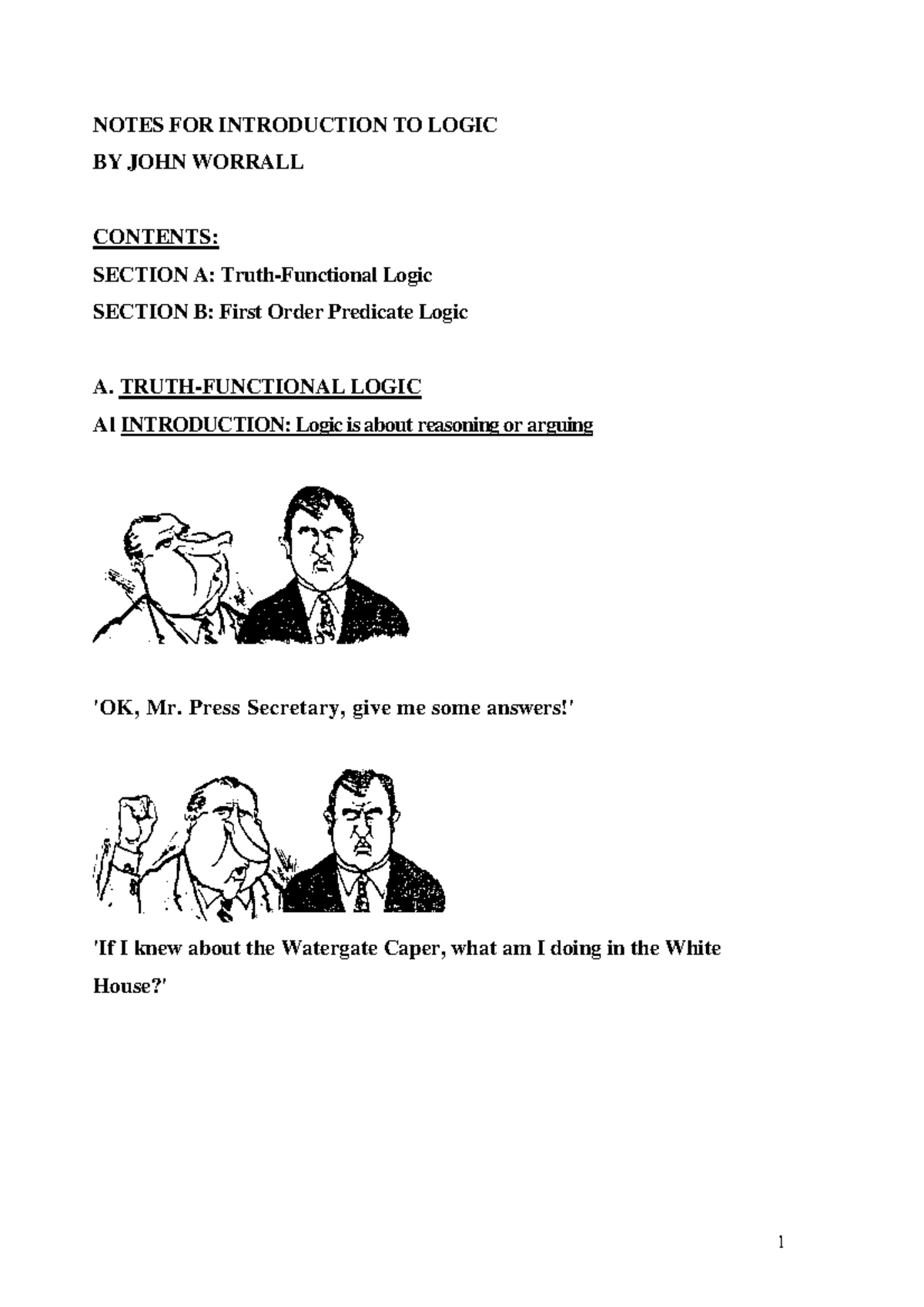 PH101 Introduction to Logic - NOTES FOR INTRODUCTION TO LOGIC BY JOHN ...