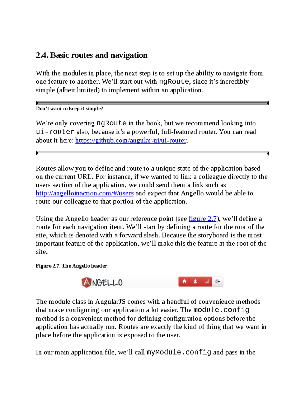 Web Devlopment In Angular Js In Action 2 Basic Routes And Navigation With The Modules In
