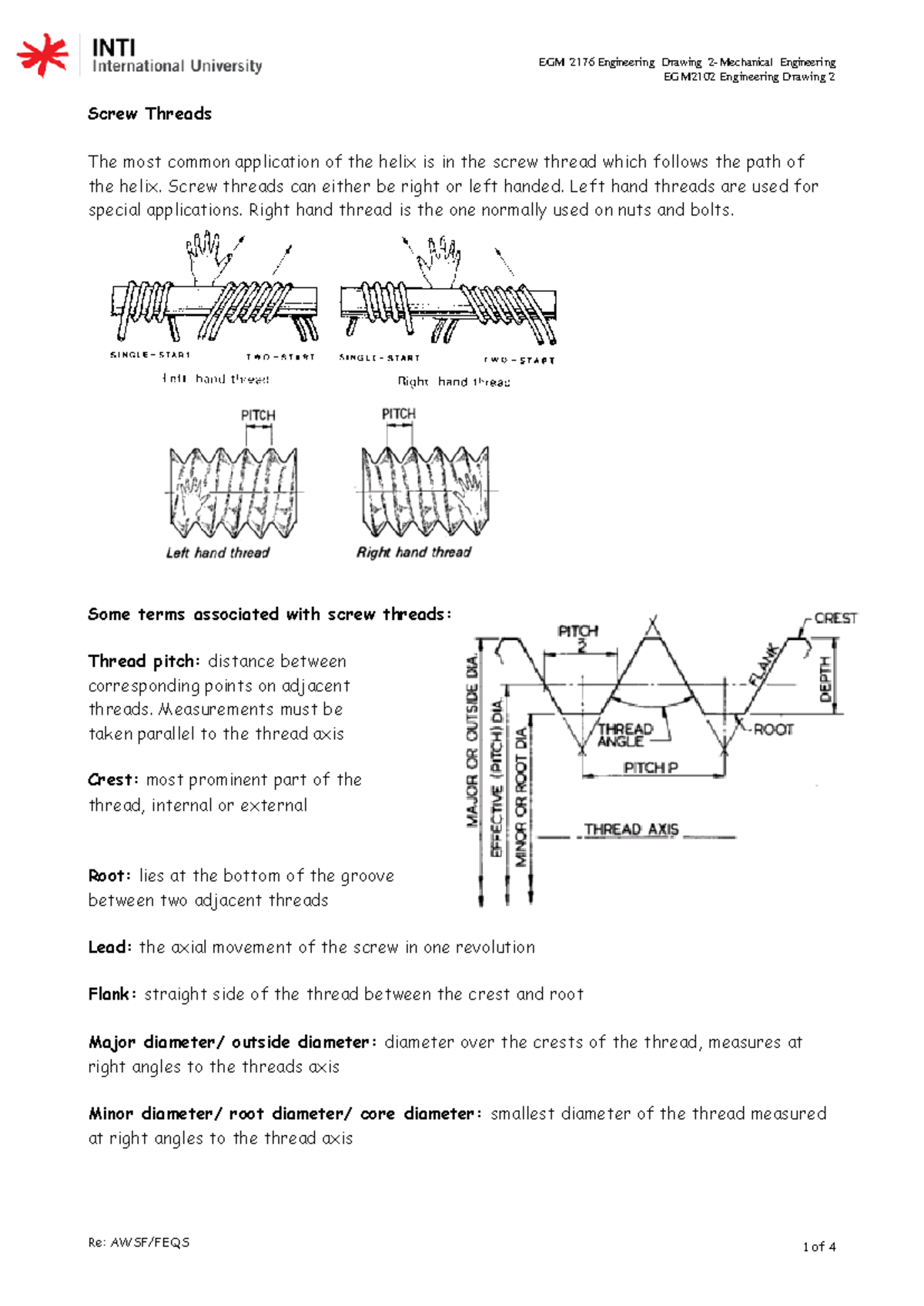 13 Screw threads - 5hy6yjui88,,86, - EGM2102 Engineering Drawing 2 ...