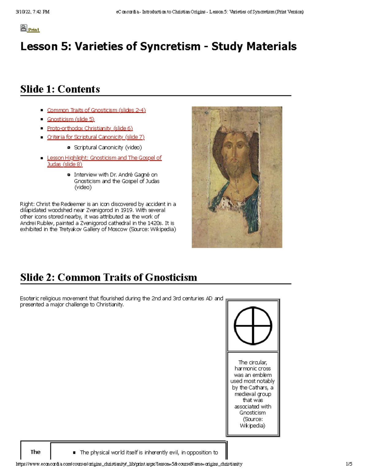 Introduction to Christian Origins Notes Lecture 5 - The circular ...