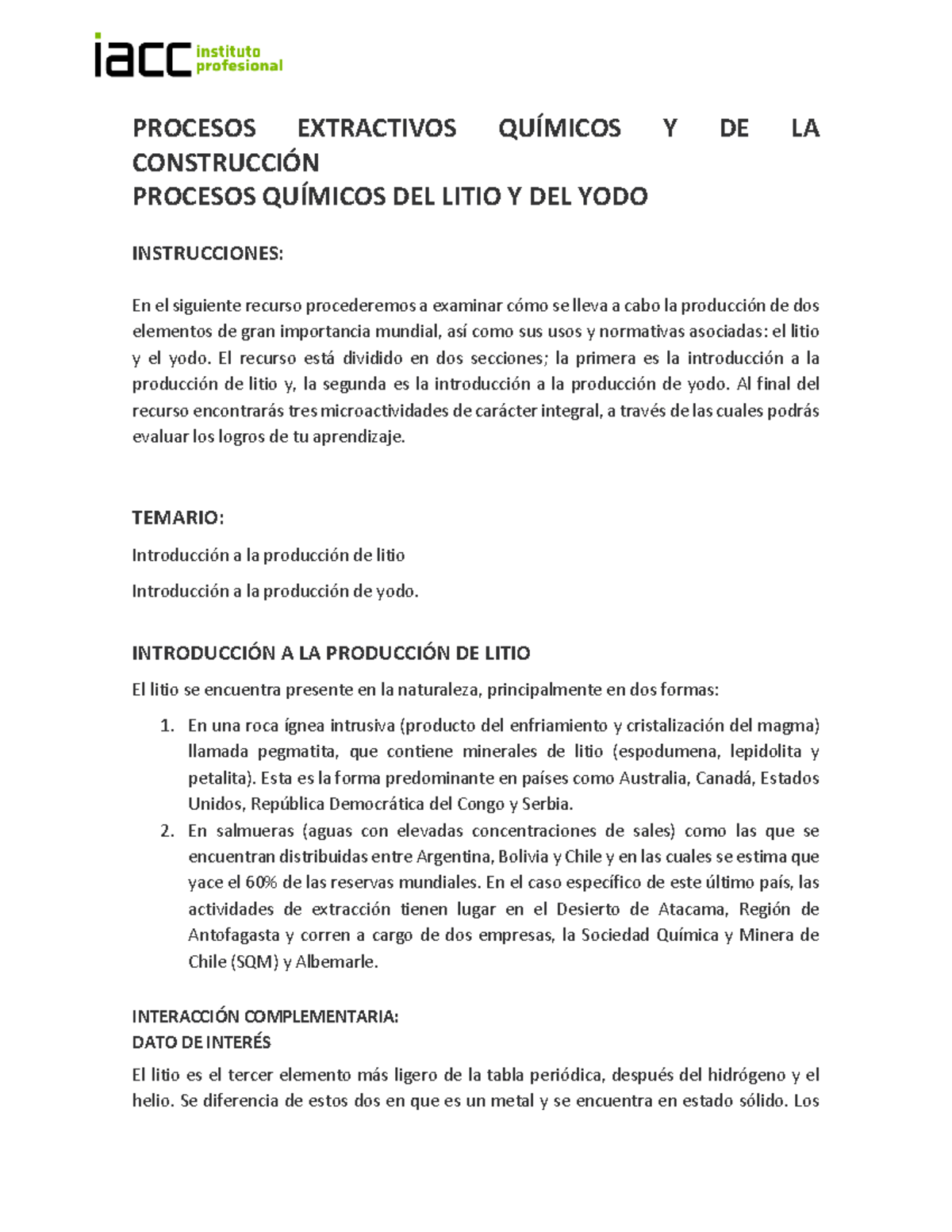S5 Interactivo Profundizacion Proqc 1202 DES - PROCESOS EXTRACTIVOS QUÍMICOS Y DE LA ...