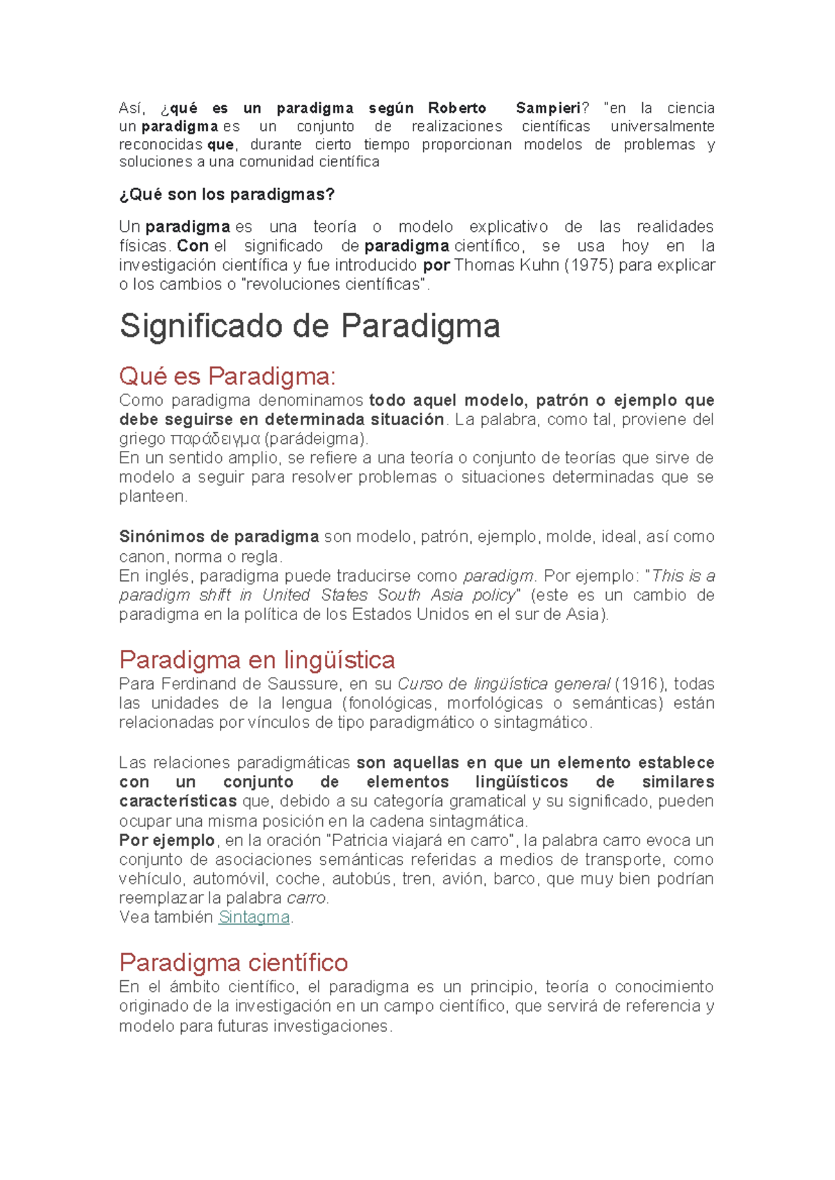 Paradigma 2 - Así, ¿qué es un paradigma según Roberto Sampieri? “en la ...