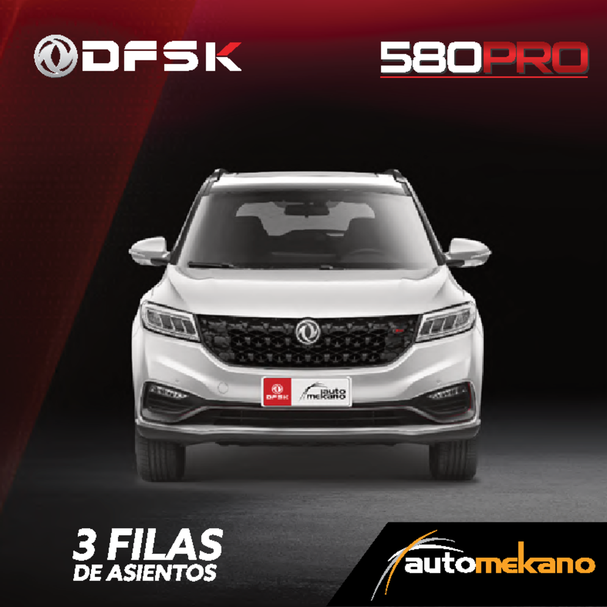 SUV DFSK 580 PRO Ficha Tecnica - DIMENSIONES Y CAPACIDADES Largo (mm) 4680 Ancho (mm) 1845 Alto ...