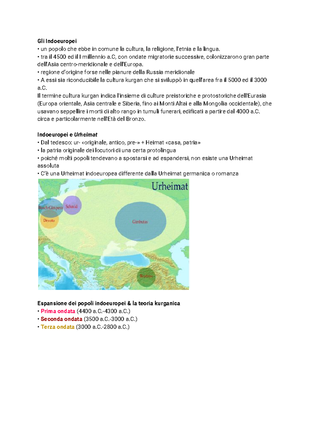 Filologia germanica 1A - parte di linguistica - Gli Indoeuropei un ...