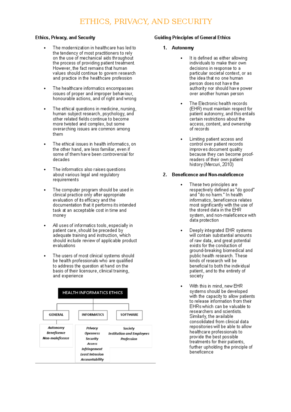 Ethics, Privacy, and Security (Week 16) - Ethics, Privacy, and Security ...