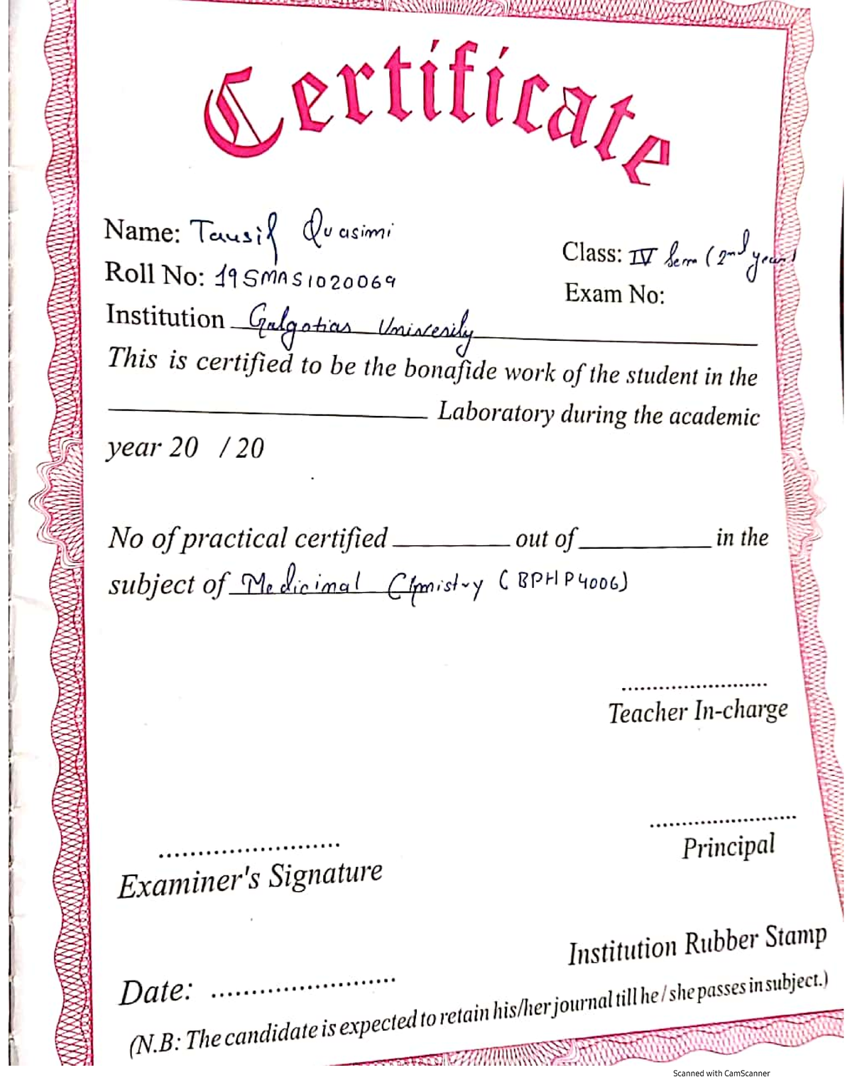 Lab file of pharmacy - BCVT2002 / General Physiology-II - Studocu