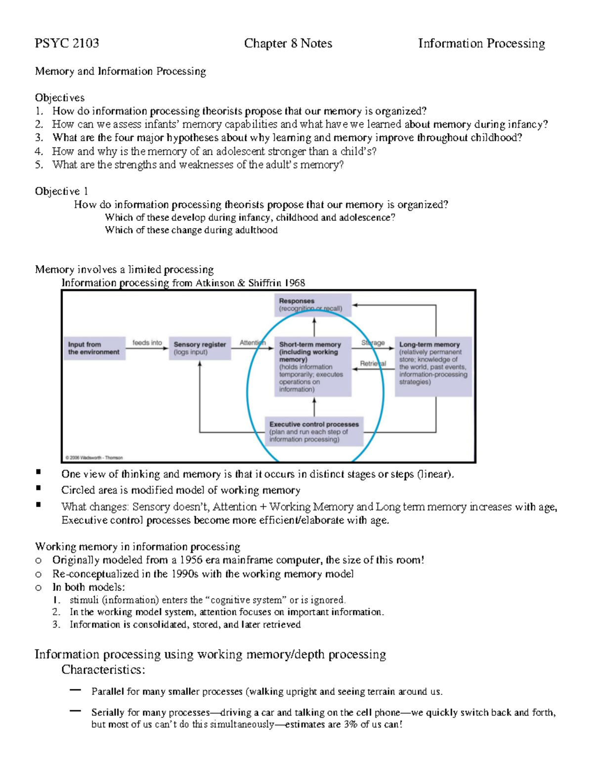 2103 Chapter 08 Information Processing Notes - PSYC 2103 Chapter 8 ...