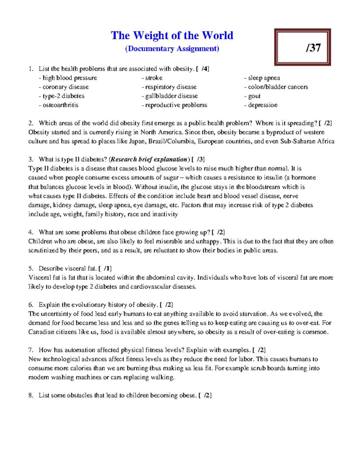 Weight of the World Questions - The Weight of the World (Documentary ...