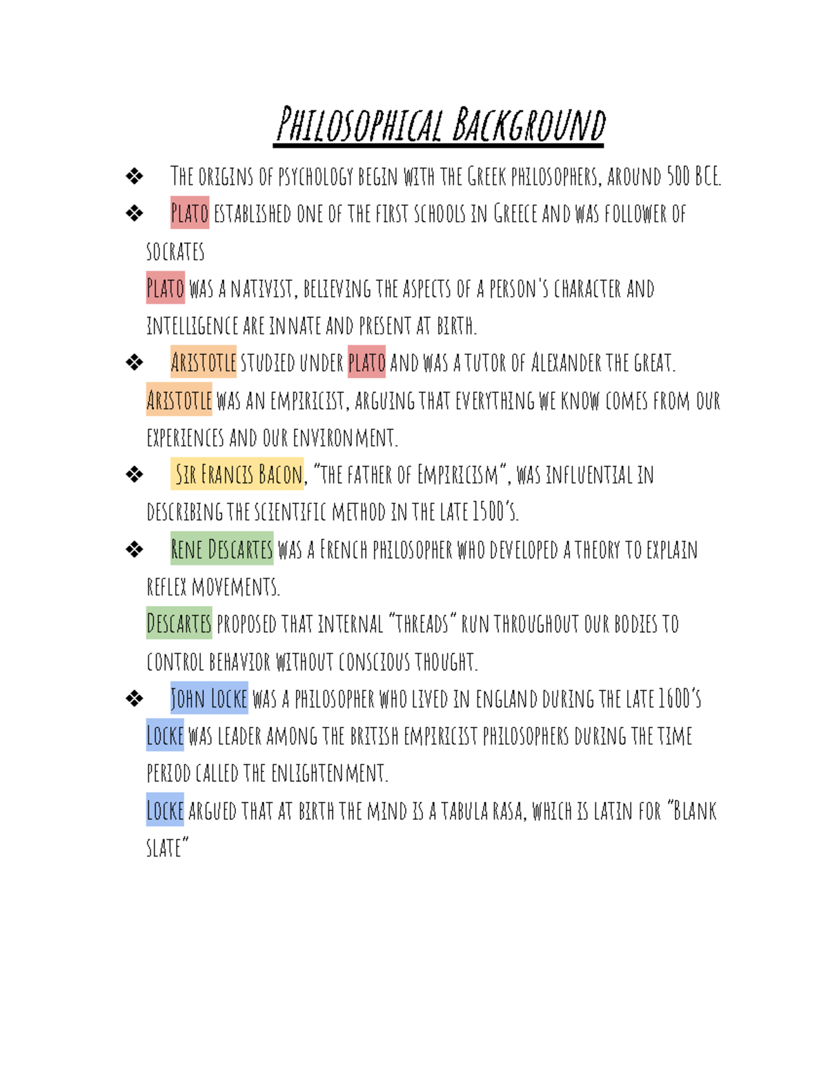 Philosophical Background - Plato established one of the ûrst schools in ...