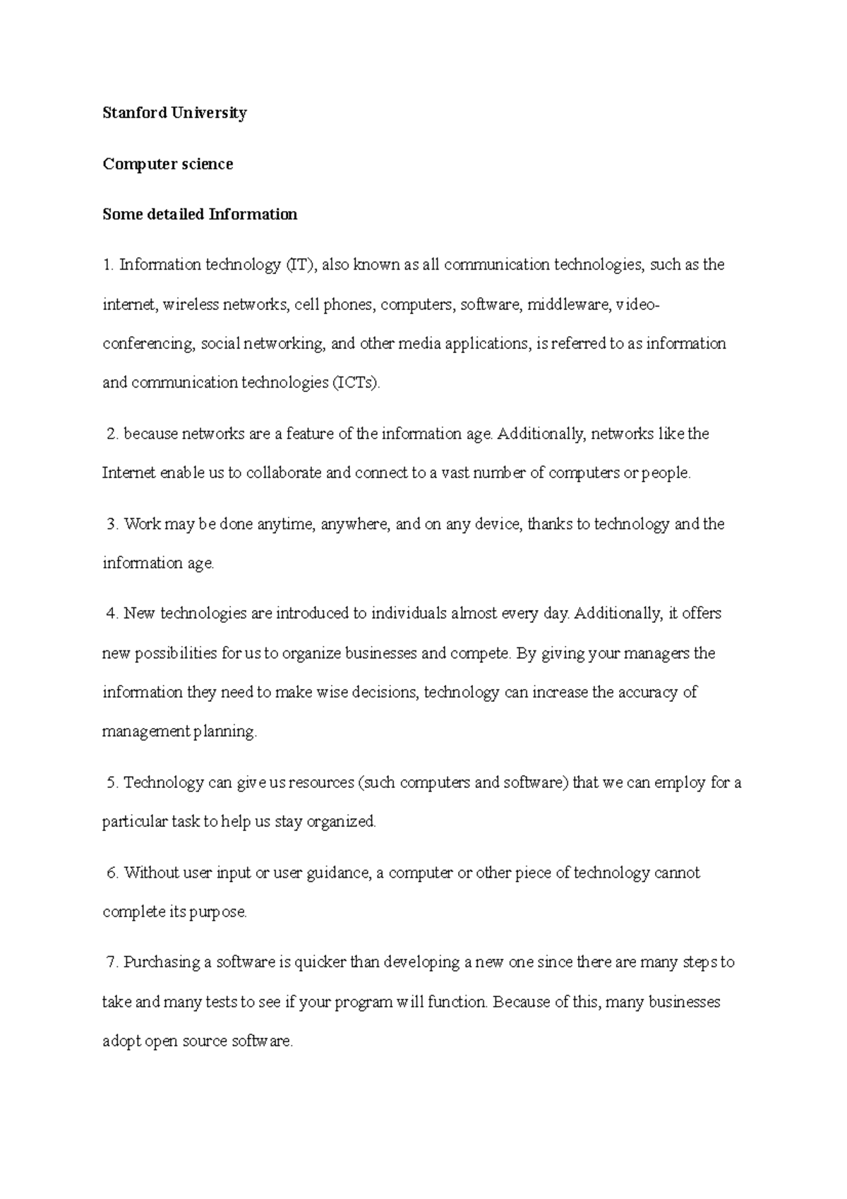 5 - This is a sample question with answers - Stanford University ...