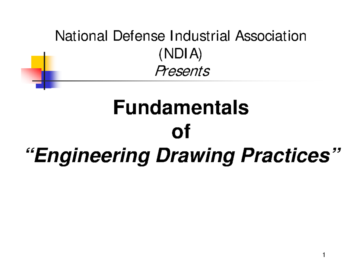 Gaston Engineering Drawings 100G - Fundamentals of “Engineering Drawing Practices” National ...