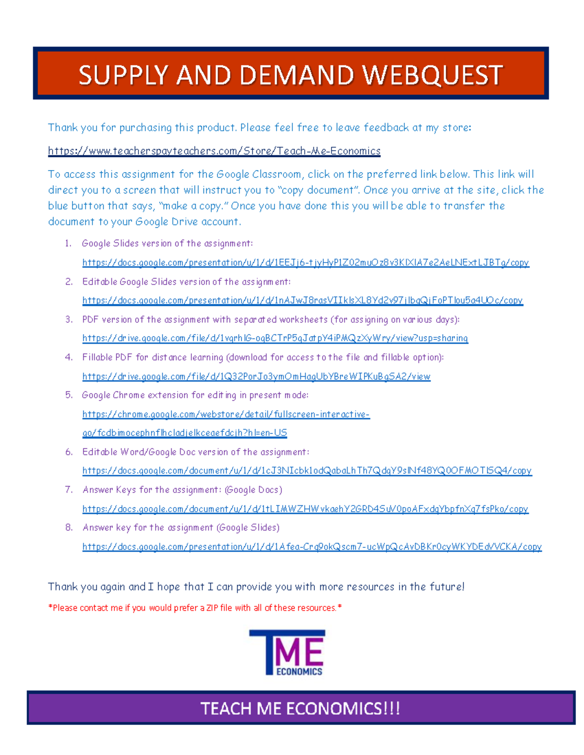 Supplyand Demandand Market Equilibrium Economics Webquest Printableor Google-2 - Thank you for ...