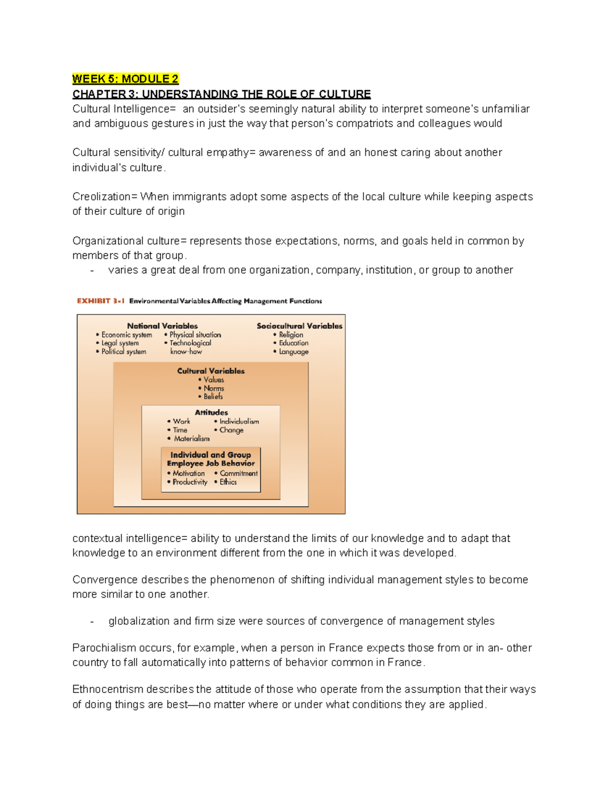 MGT 4880 Module 2 Notes - WEEK 5: MODULE 2 CHAPTER 3: UNDERSTANDING THE ...