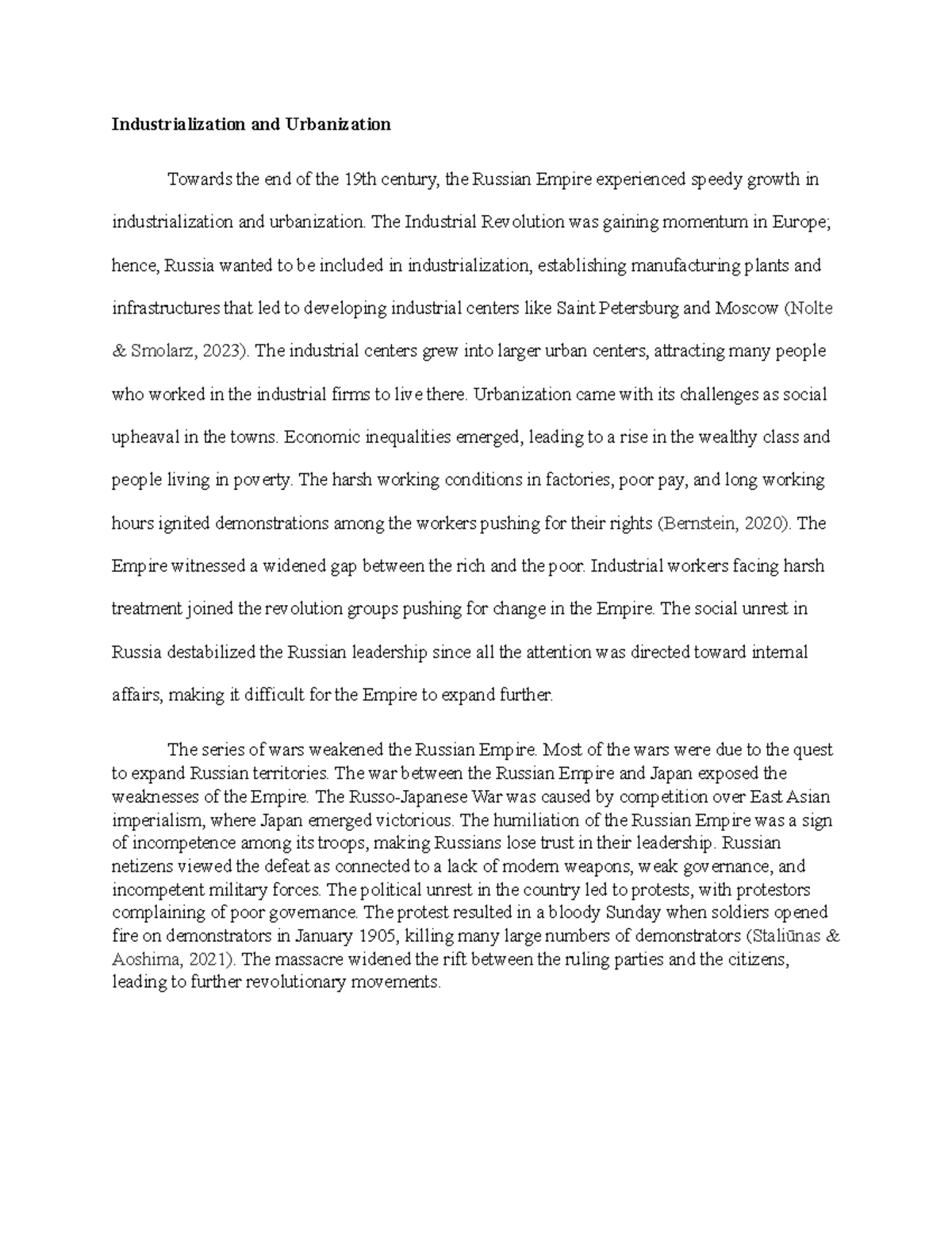 Industrialization and Urbanization - The Industrial Revolution was ...