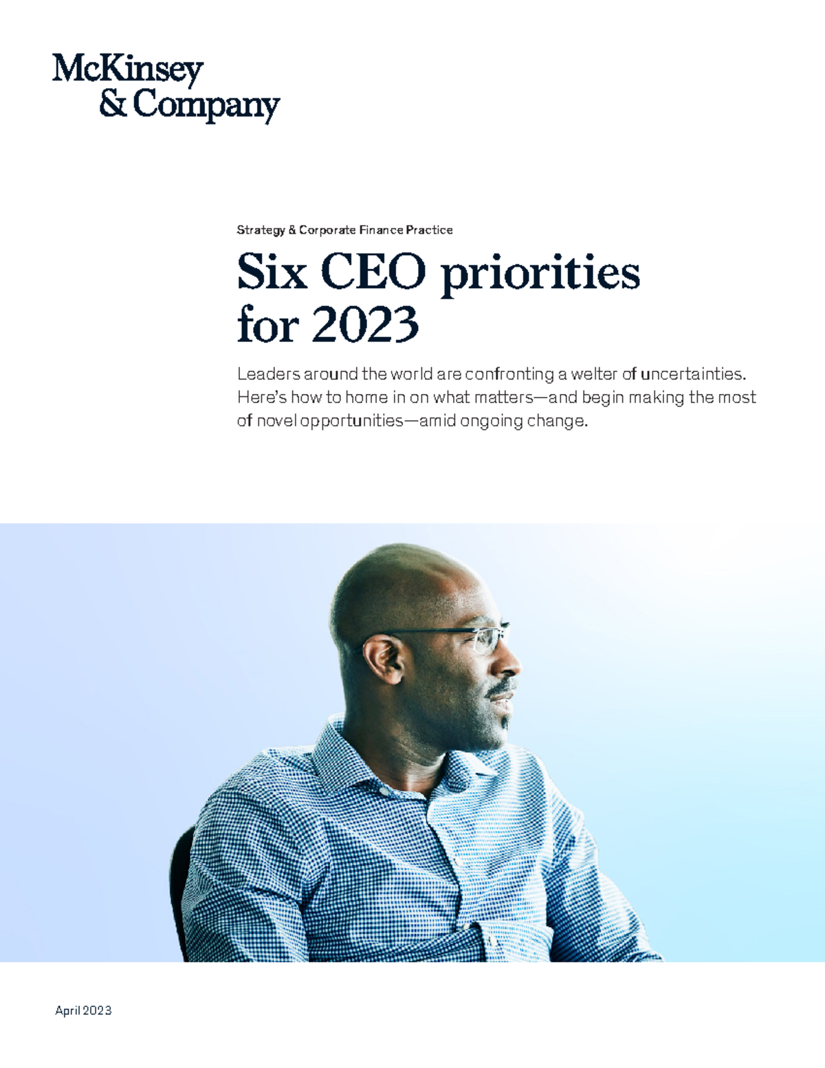 Six ceo priorities for 2023 - April 2023 Strategy & Corporate Finance ...