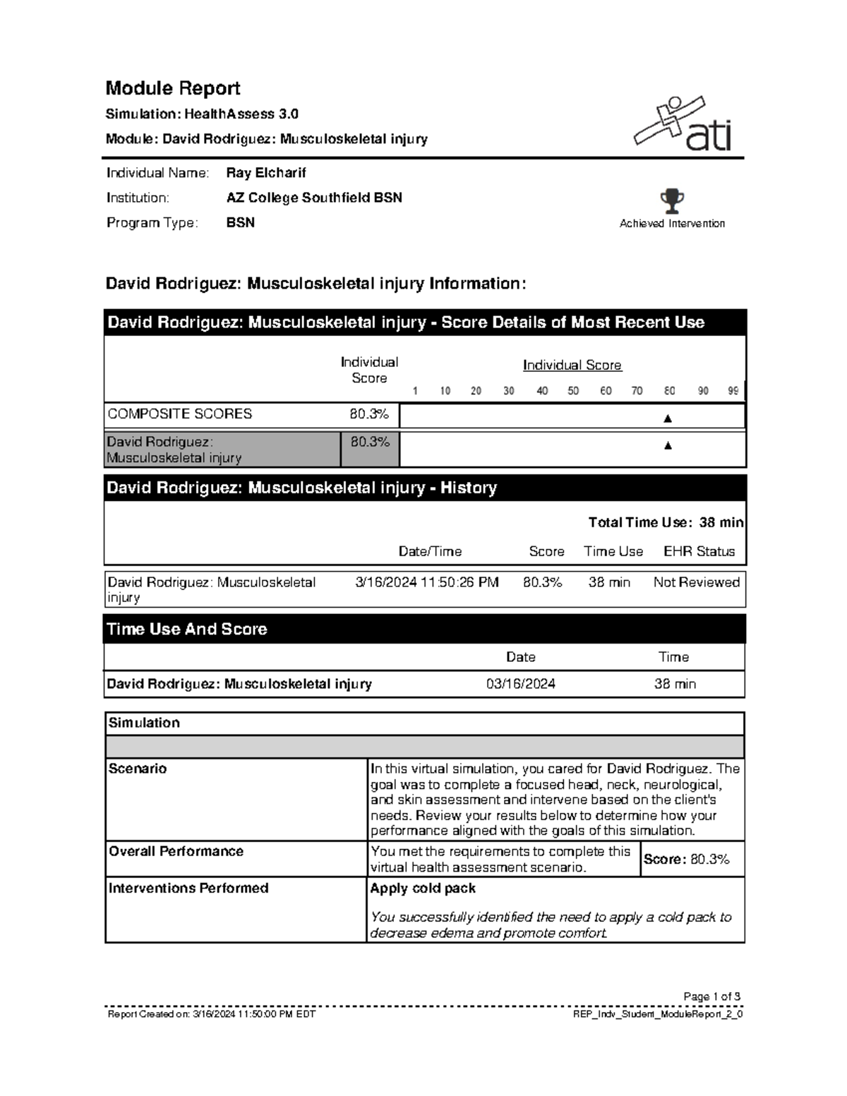 Report (32) - n/a - Module Report Achieved Intervention Simulation ...