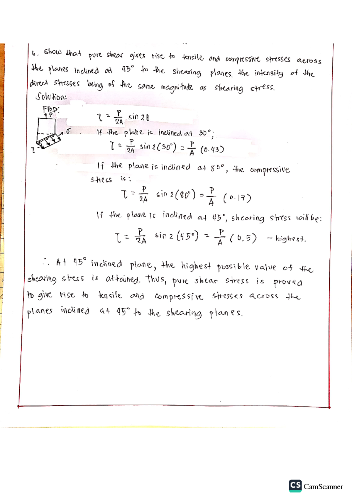 Mechanics OF Deformable Bodies - Mechanical Engineering - CamScanner CamScanner - Studocu