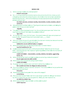 Special Topics Module 7 Study Guide, Questions - Module 7 Chapter 26 ...