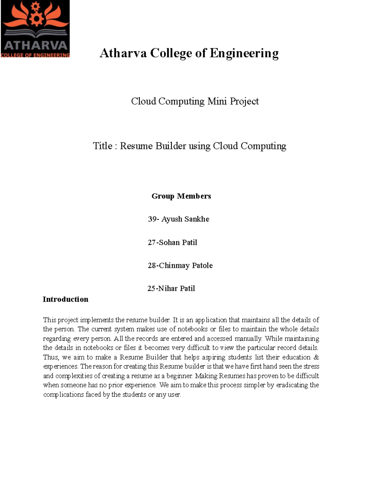 CC - eeeeeeeeeeeeeeeeeeeeeeeeeeeeeee - Atharva College of Engineering Cloud Computing Mini ...
