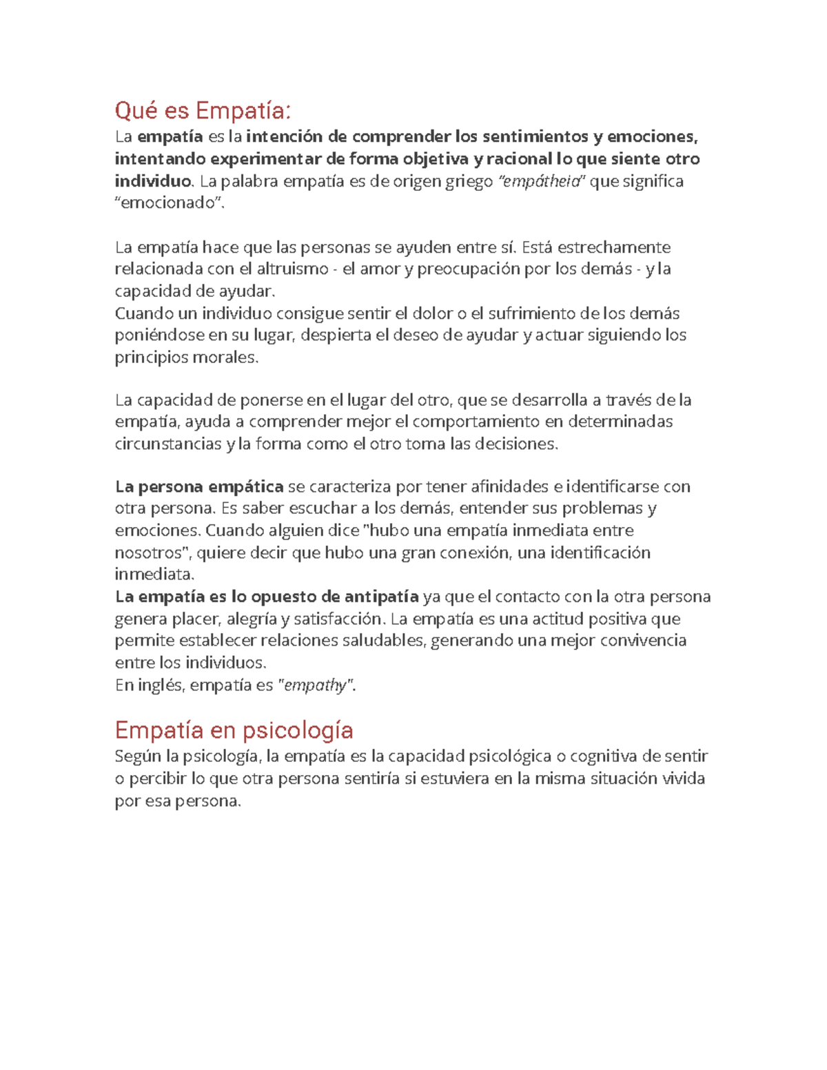 Qué es Empatía - wjlajireokeafplasplg - Qué es Empatía: La empatía es ...