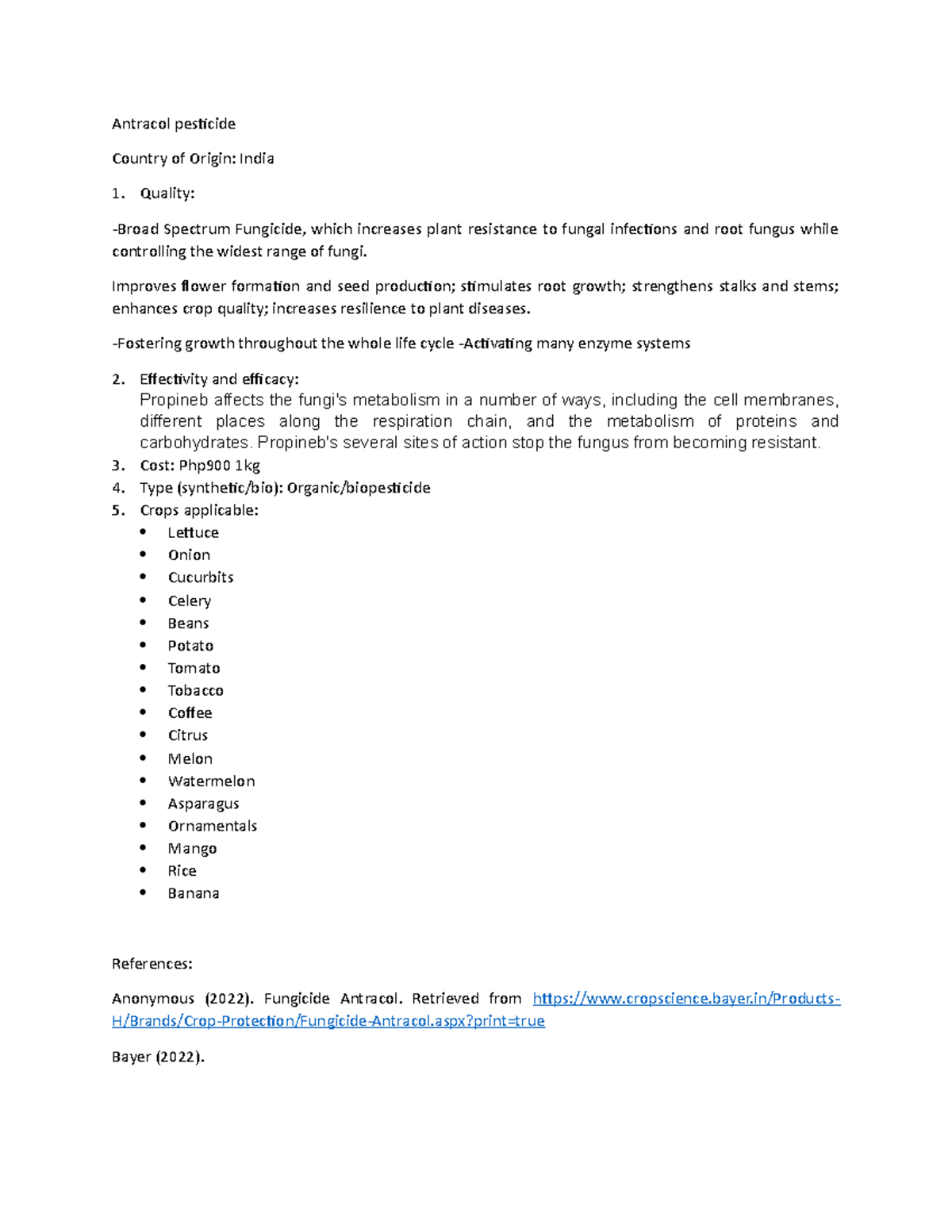 Antracol pesticide - Antracol pesticide Country of Origin: India ...