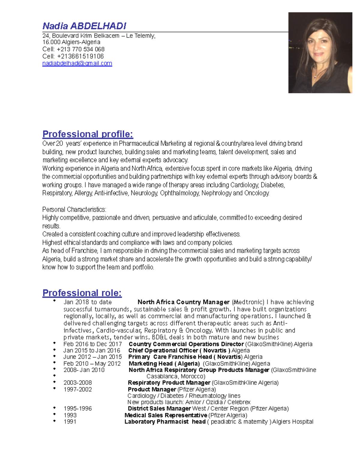 Nadia- Abdelhadi-CV 2019-2 - Nadia ABDELHADI 24, Boulevard Krim ...