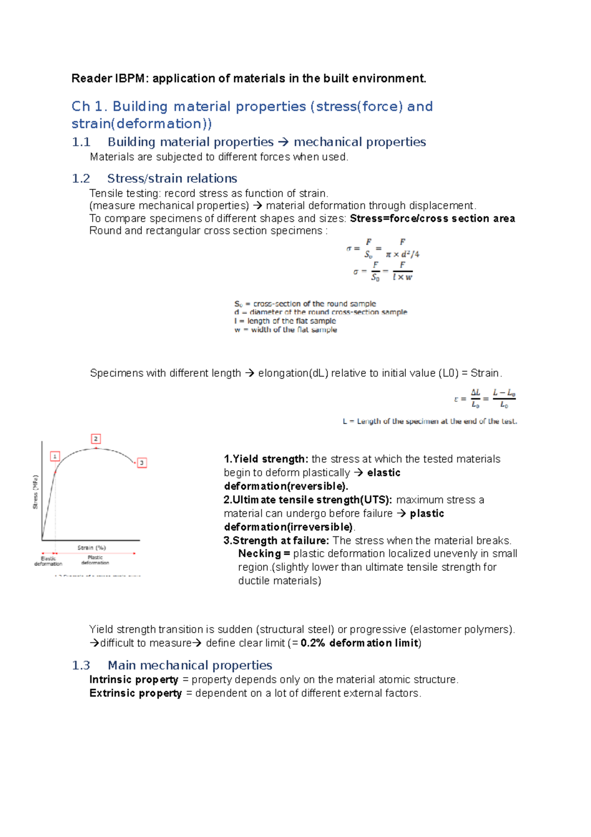 Summary reader materials - Reader IBPM: application of materials in the ...