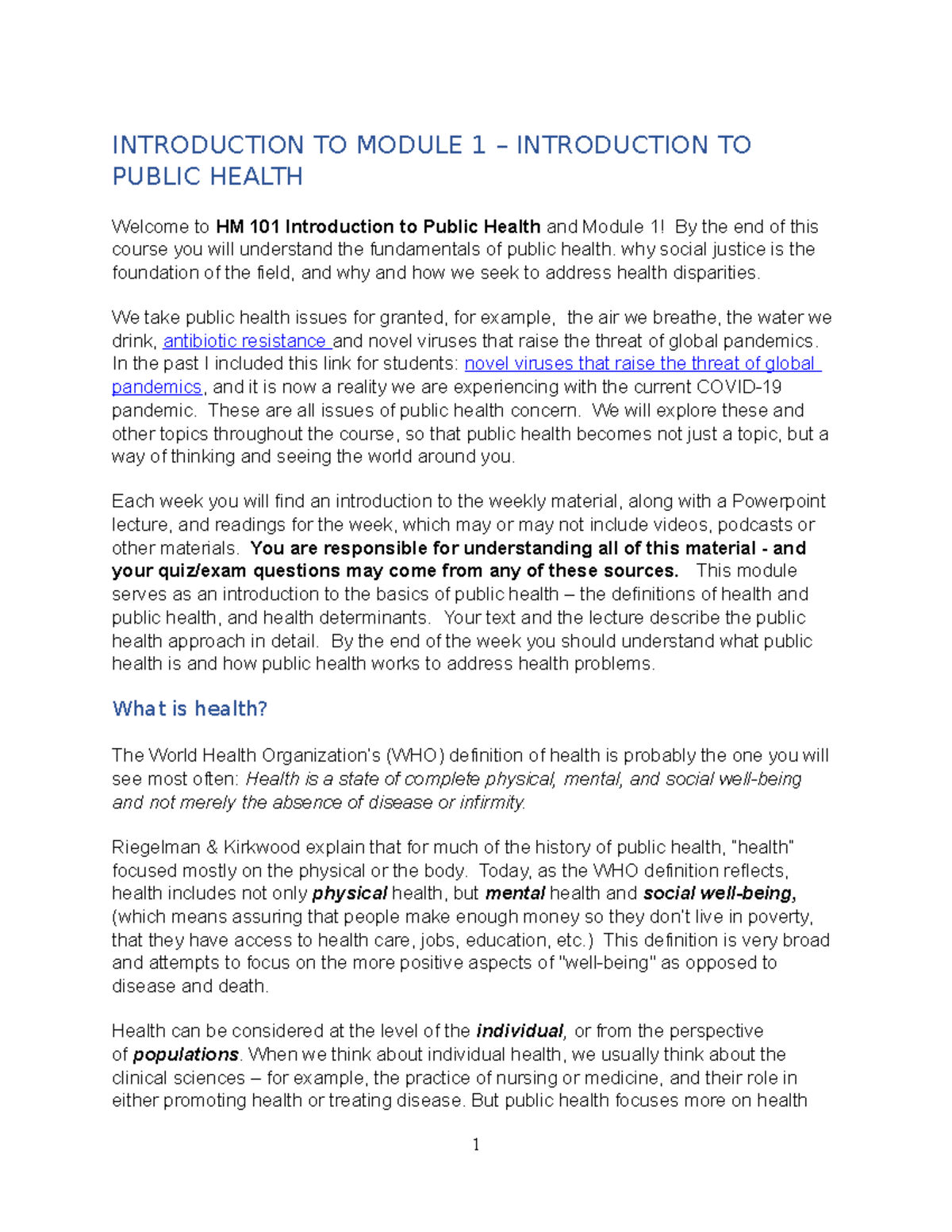 1-5 notes hm midterm - INTRODUCTION TO MODULE 1 – INTRODUCTION TO ...